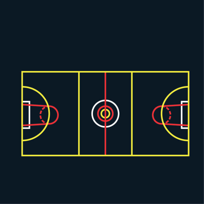 Vibrant And Long Lasting Basketball Court Markings