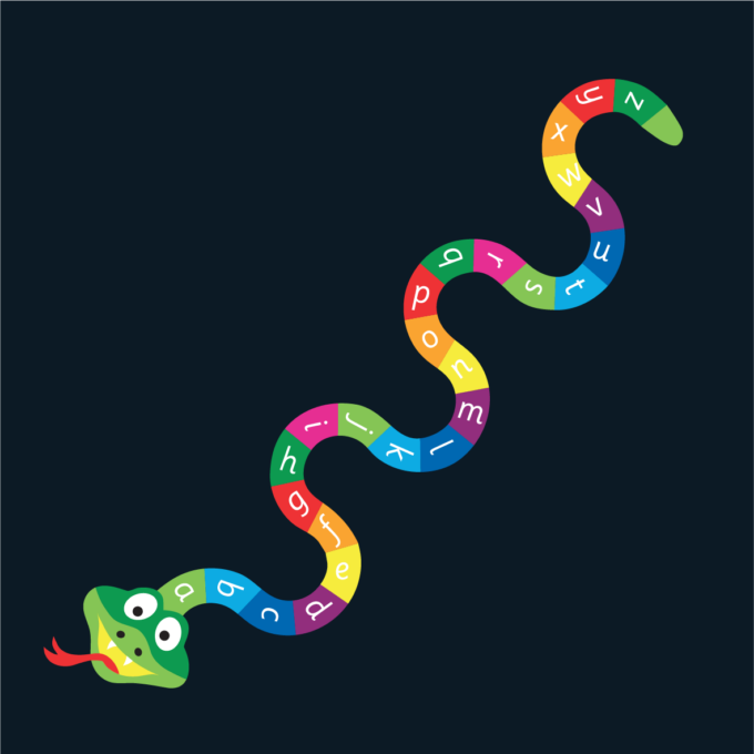 Alphabet Snake - Designs & Lines