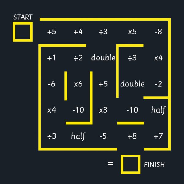 Early Years Math Maze - Designs & Lines