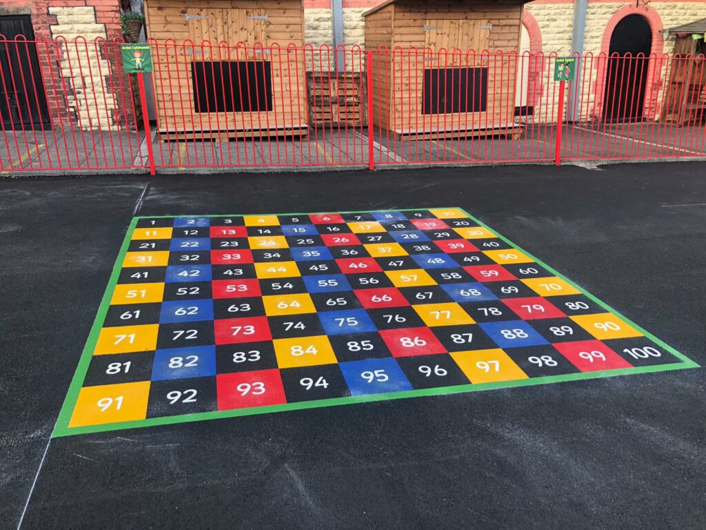 1-64 Grid (Full Solid) Playground Markings | Designs & Lines