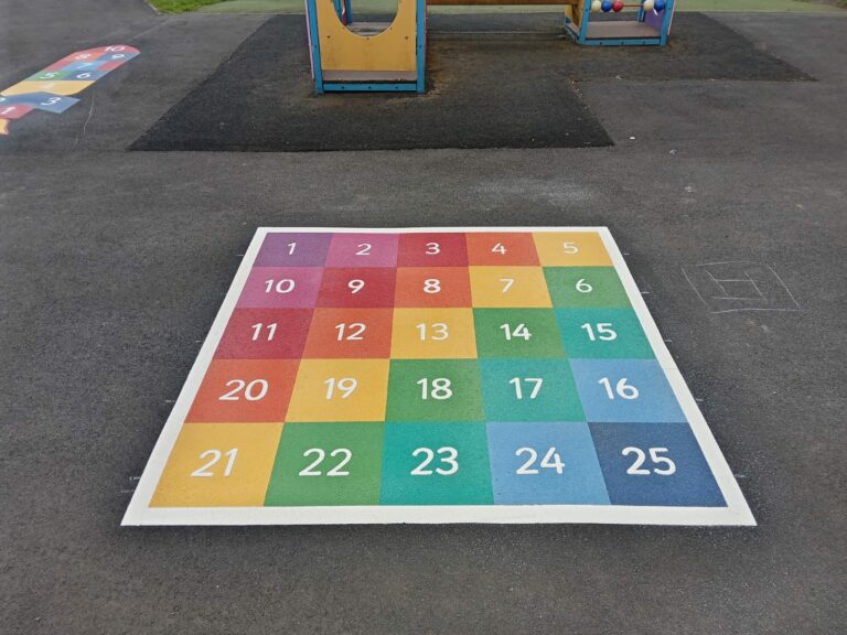 1-25 Grid (Full Solid) Playground Markings | Designs & Lines
