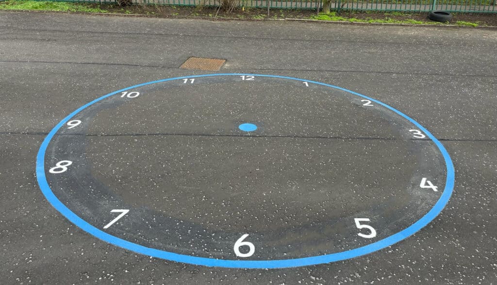 12 Hour Clock Playground Markings | Designs & Lines