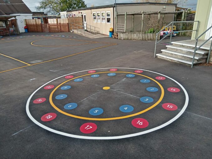 24 Hour Clock Playground Markings | Designs & Lines