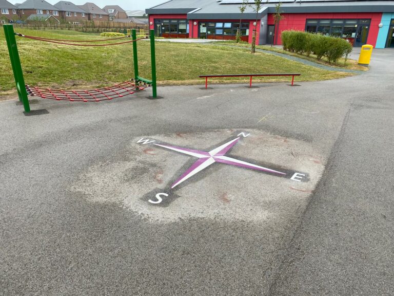 4 Point Compass Playground Markings | Designs & Lines