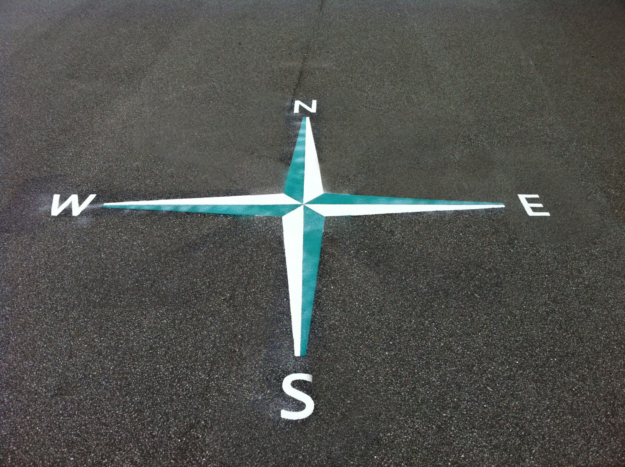4 Point Compass Playground Markings | Designs & Lines
