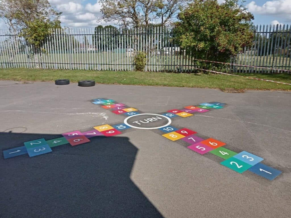 4 Way Hopscotch Playground Markings | Designs & Lines
