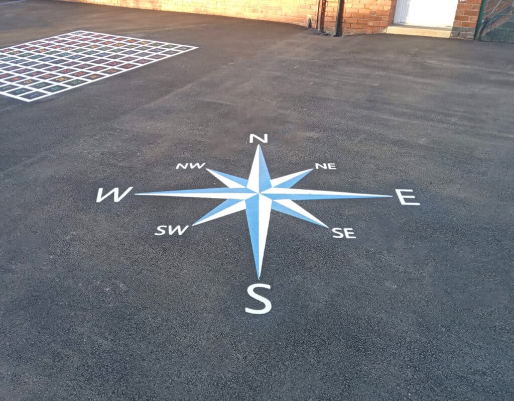 8 Point Compass Playground Markings | Designs & Lines