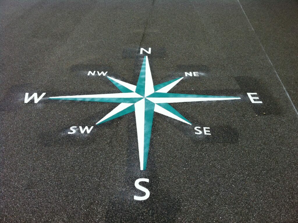 16 Point Compass Playground Markings | Designs & Lines