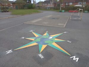 16 Point Compass Playground Markings | Designs & Lines