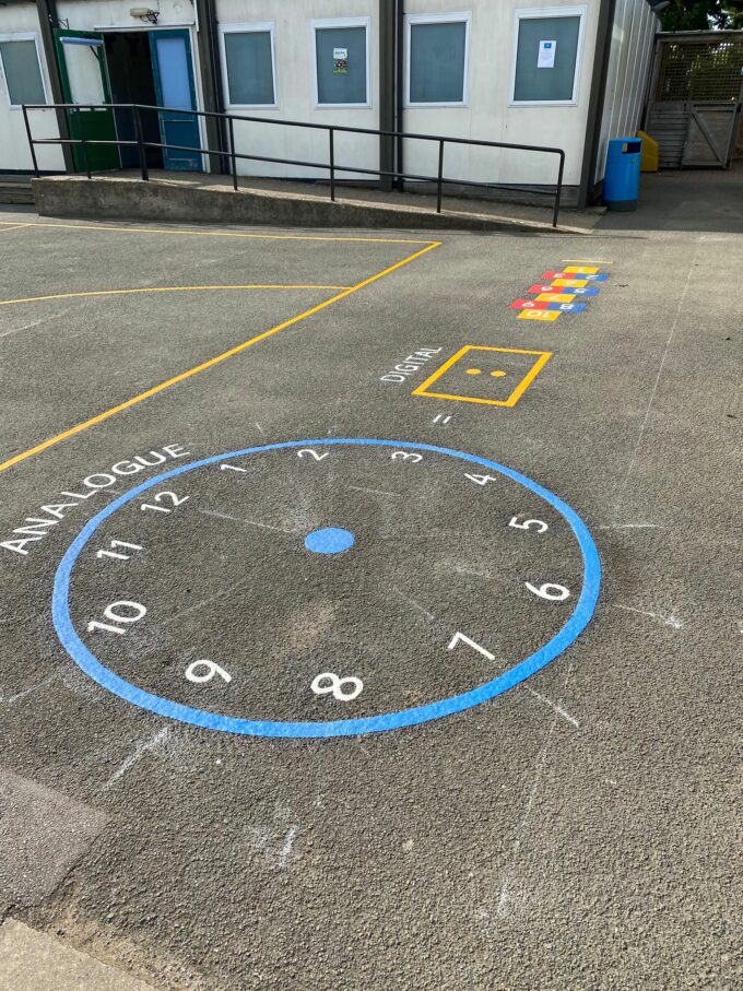 Analogue & Digital Clock Playground Markings | Designs & Lines