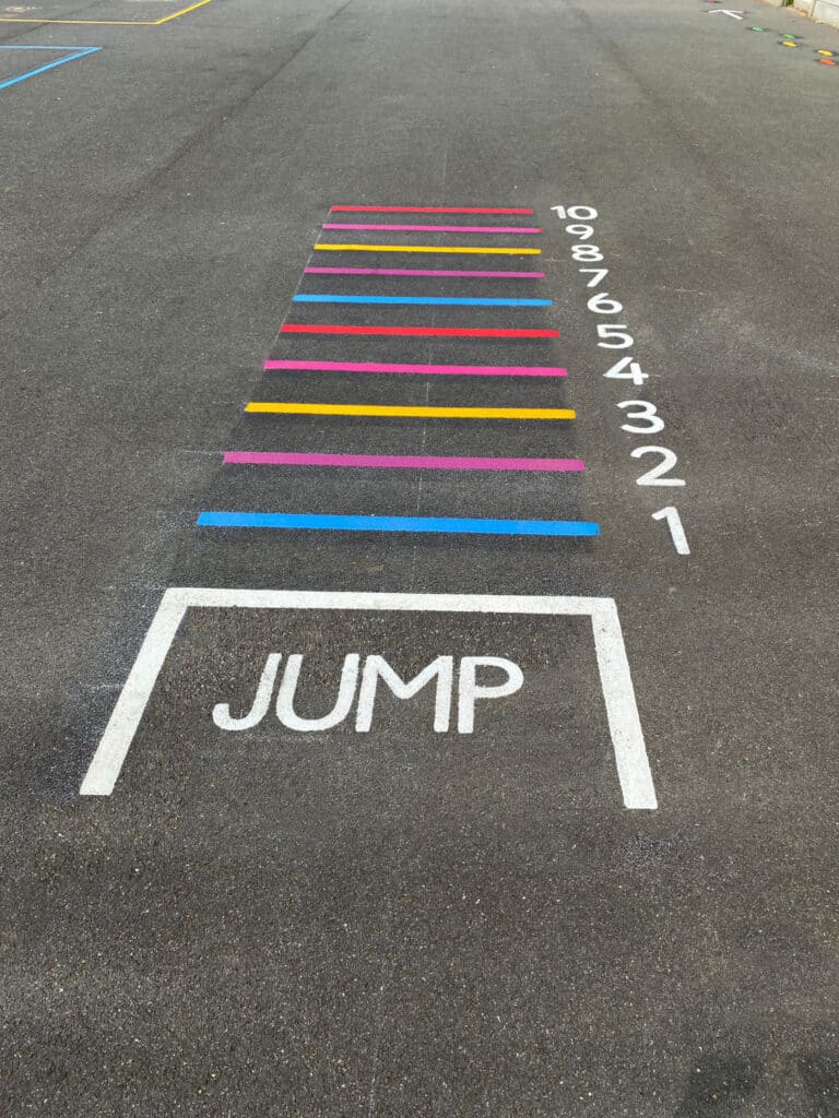 Basic Long Jump Playground Markings | Designs & Lines