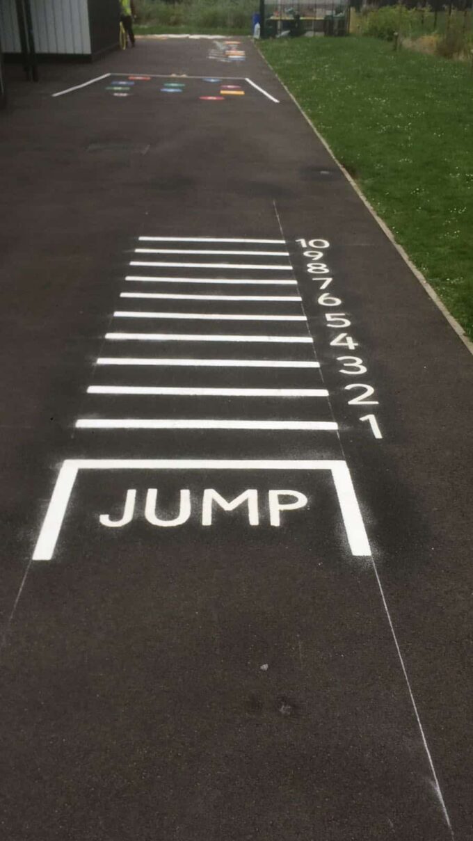 Basic Long Jump Playground Markings | Designs & Lines