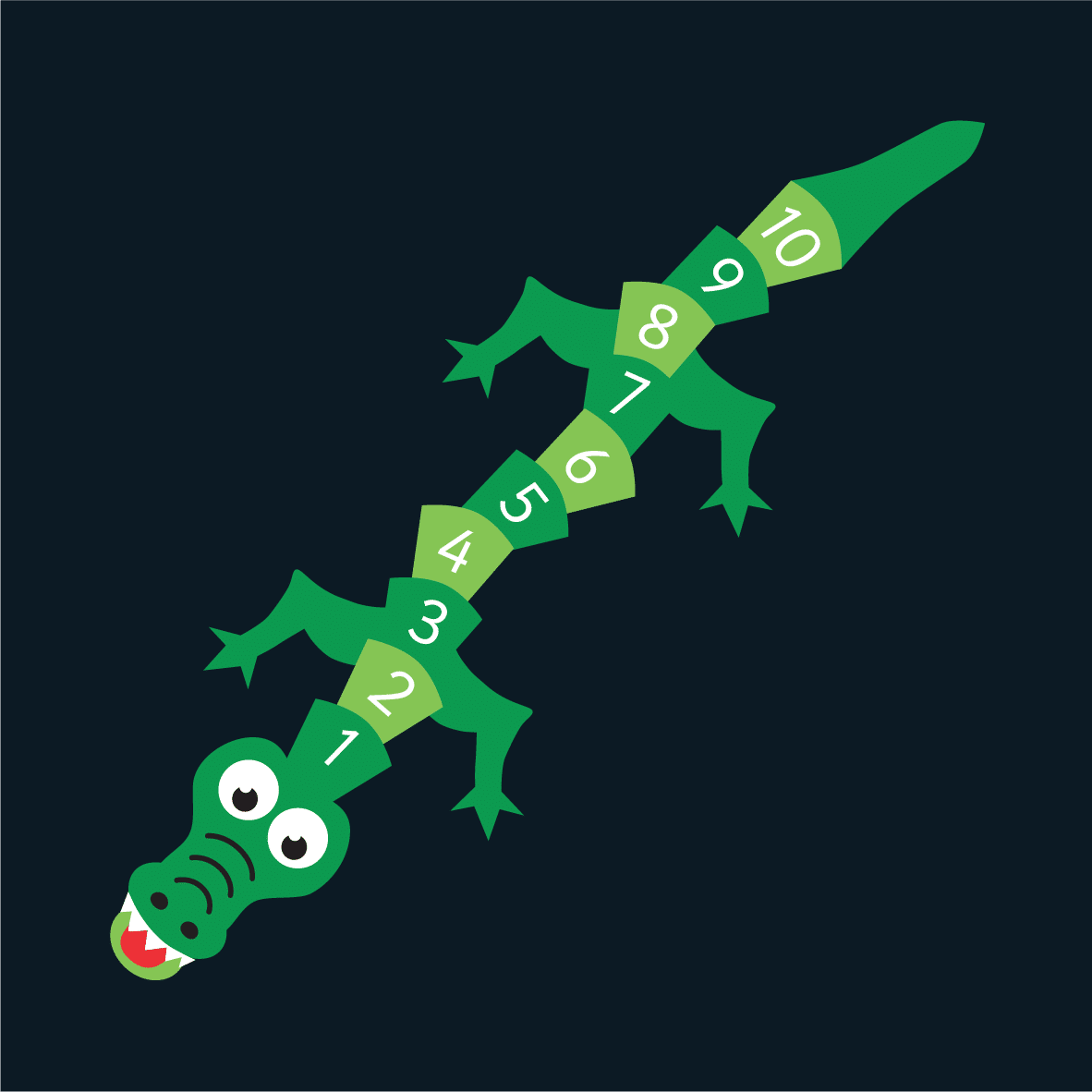 Alphabet Crocodile - Designs & Lines