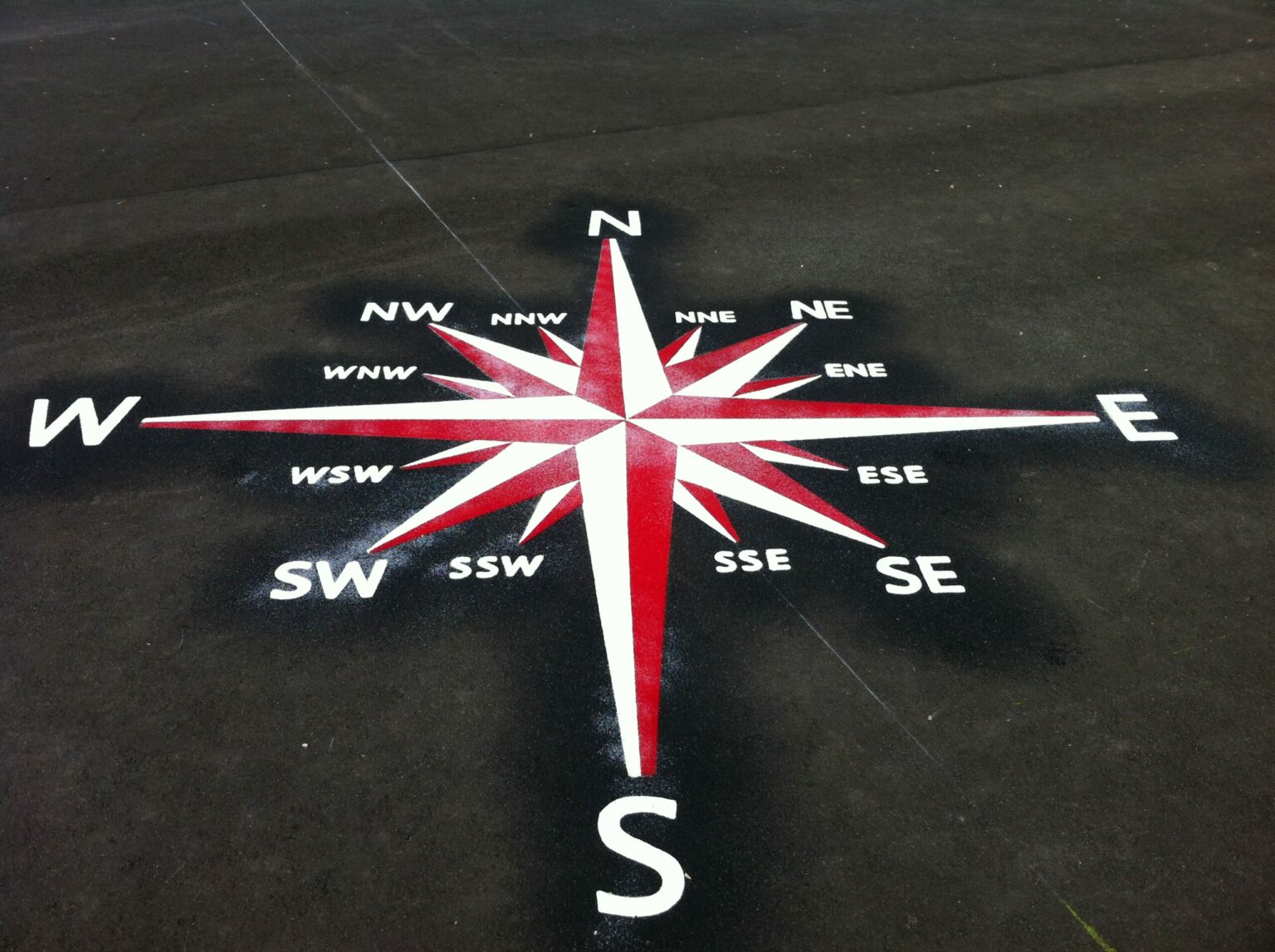 16 Point Compass Playground Markings | Designs & Lines