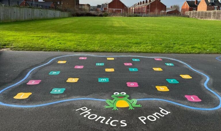 The 40 Sound Phonics Pond Playground Markings | Designs & Lines