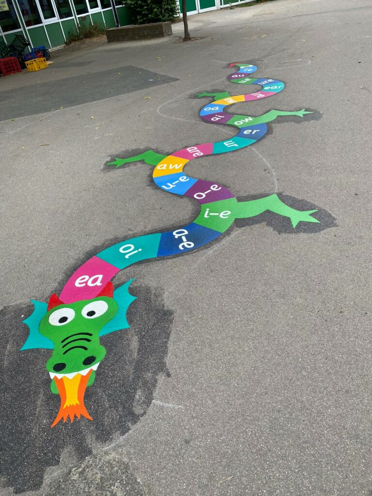 Phonics Dragon Playground Markings | Designs & Lines