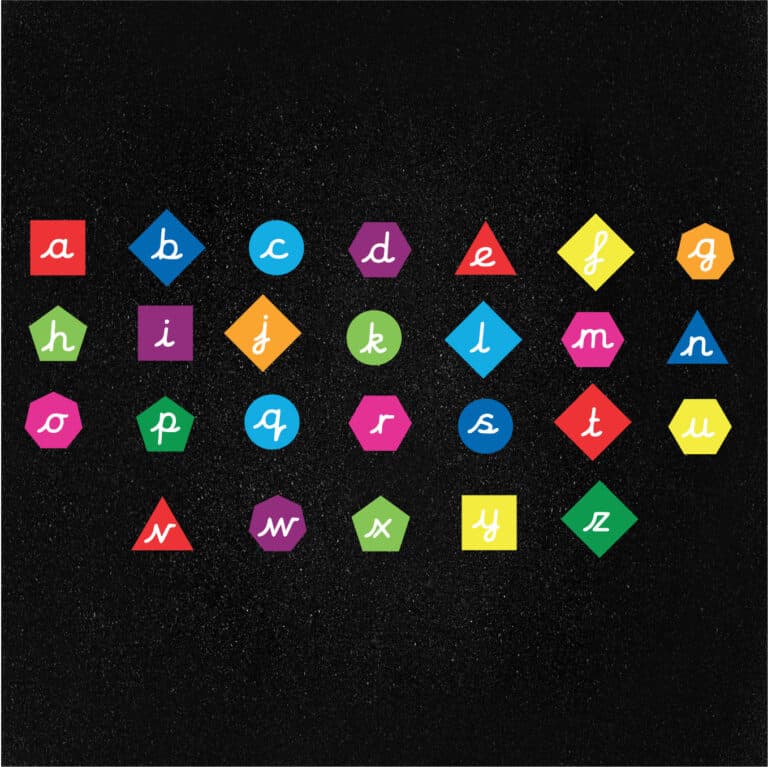 Cursive Letter Shapes Playground Markings | Designs & Lines
