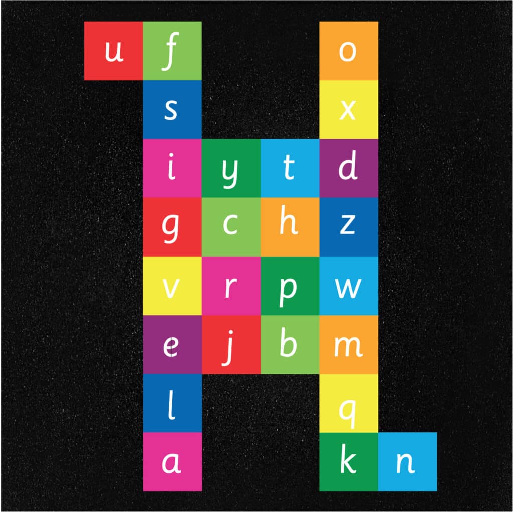 Solid Letter Jump Playground Markings | Designs & Lines