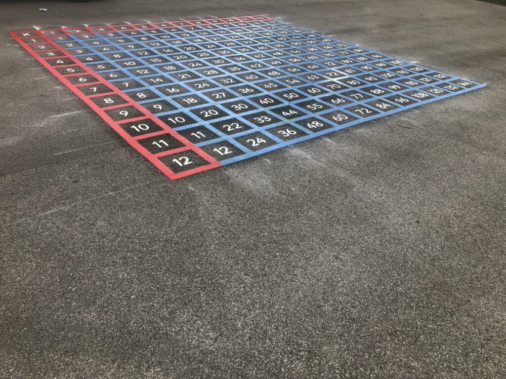 X12 Multiplication Square Playground Markings | Designs & Lines