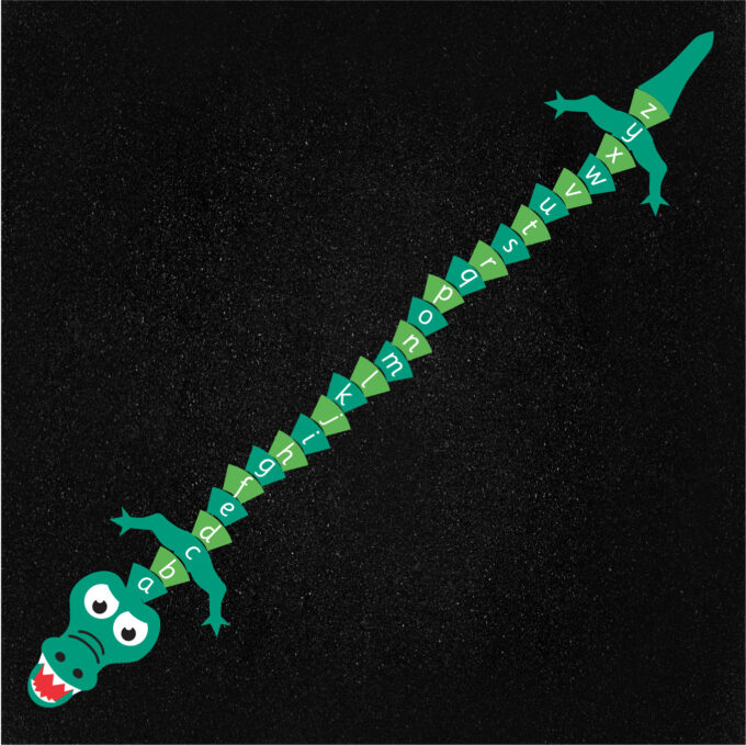 Alphabet Crocodile Playground Markings | Designs & Lines