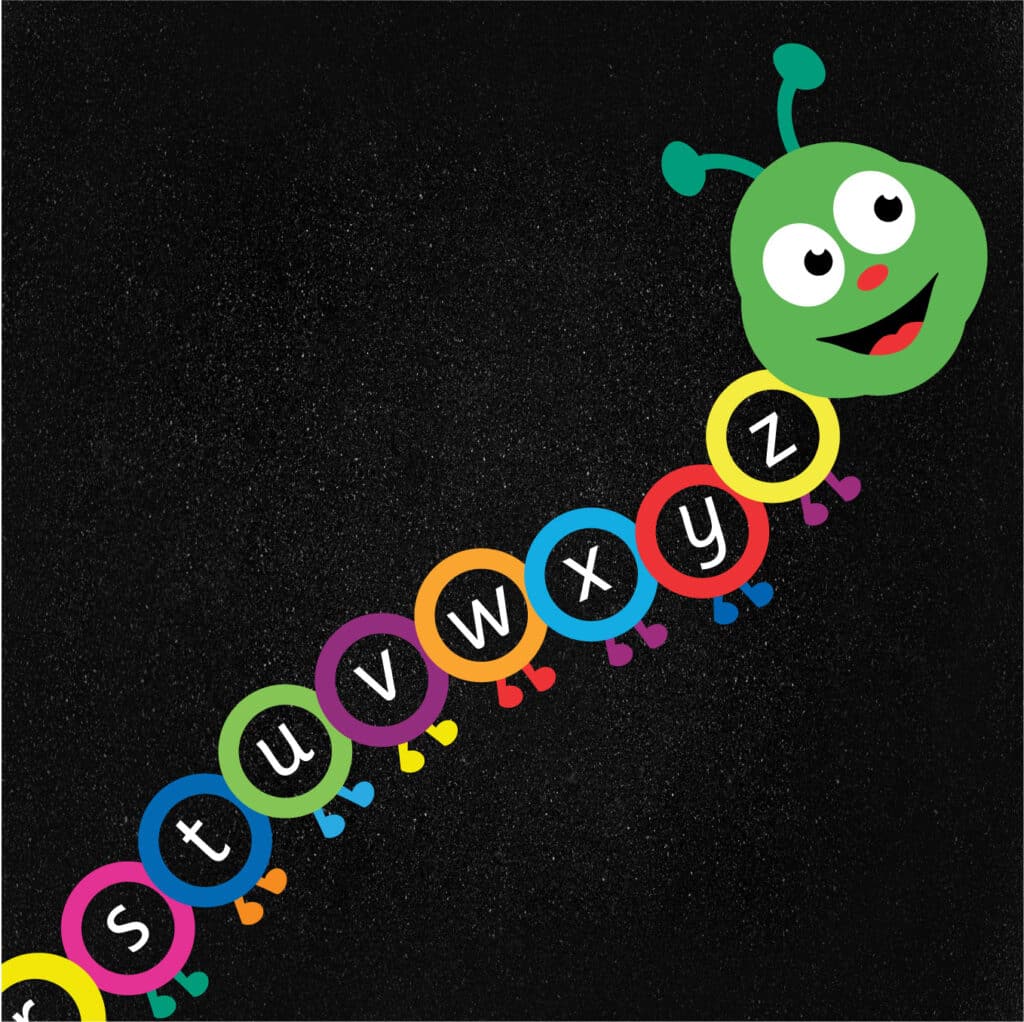 Alphabet Outline Caterpillar Playground Markings | Designs & Lines
