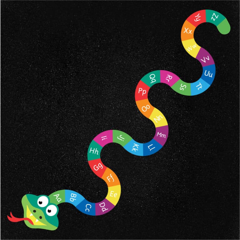 Alphabet Snake (Uppercase & Lowercase) Playground Markings | Designs ...