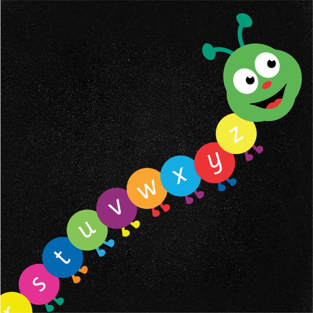 Alphabet Solid Caterpillar Playground Markings | Designs & Lines