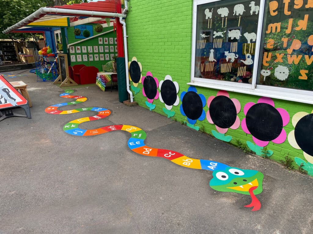 Alphabet Snake (Uppercase & Lowercase) Playground Markings | Designs ...
