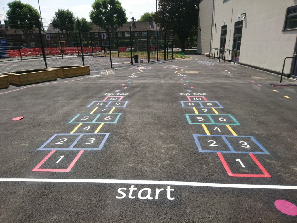 Outline Hopscotch Playground Markings | Designs & Lines