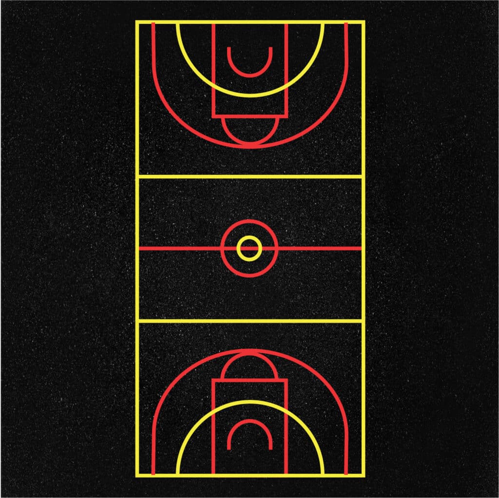 Netball & Basketball ( with basketball D) Playground Markings | Designs ...