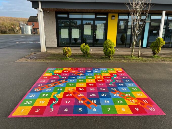1-100 Snakes & Ladders (full solid) Playground Markings | Designs & Lines