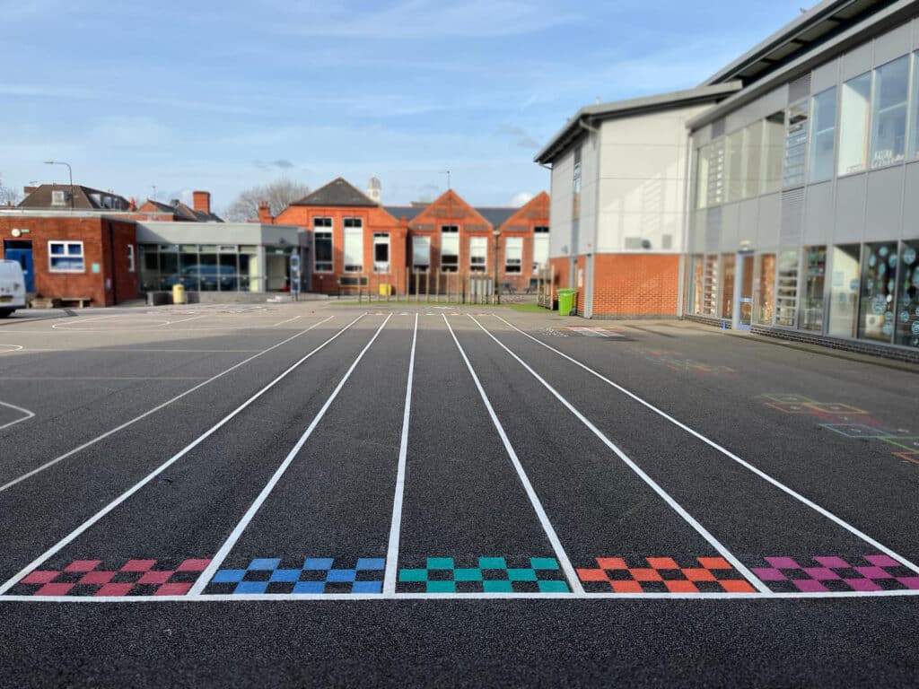 4 Lane Running Track Playground Markings | Designs & Lines