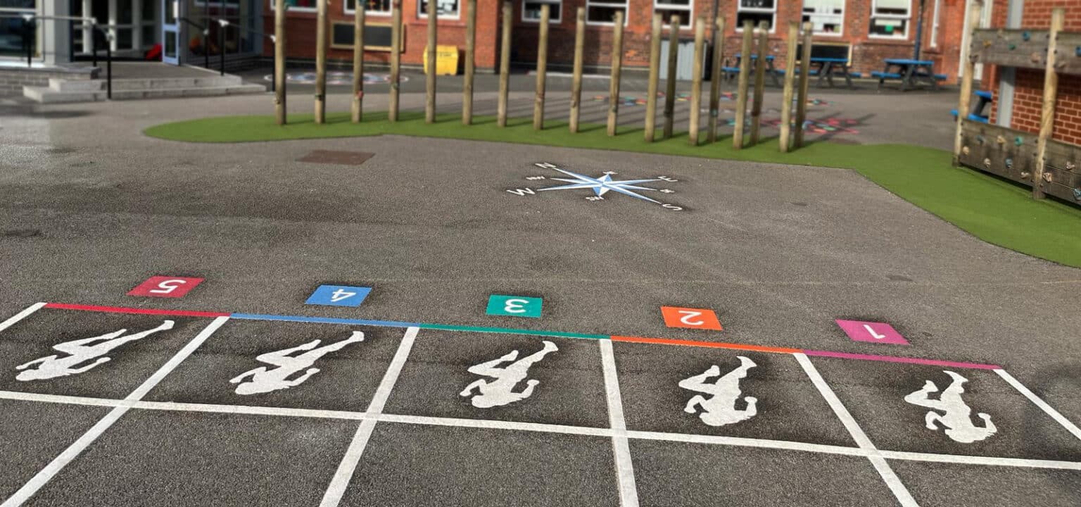 4 Lane Running Track Playground Markings | Designs & Lines