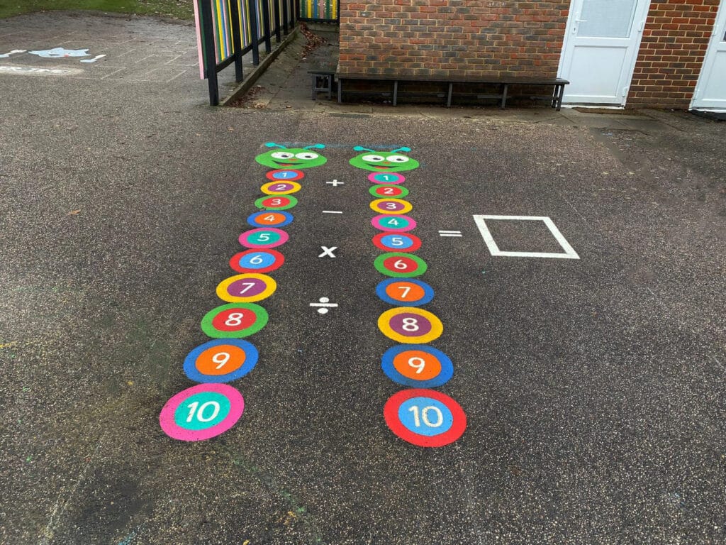 Counting Caterpillars Playground Markings | Designs & Lines